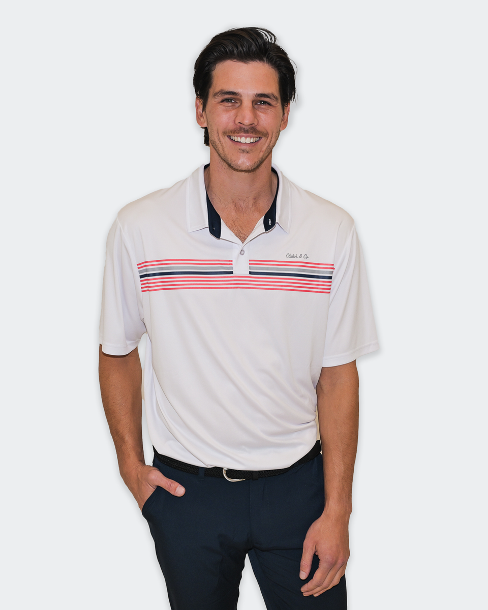Pivot Sublimated Polo - White – Clutch & Co