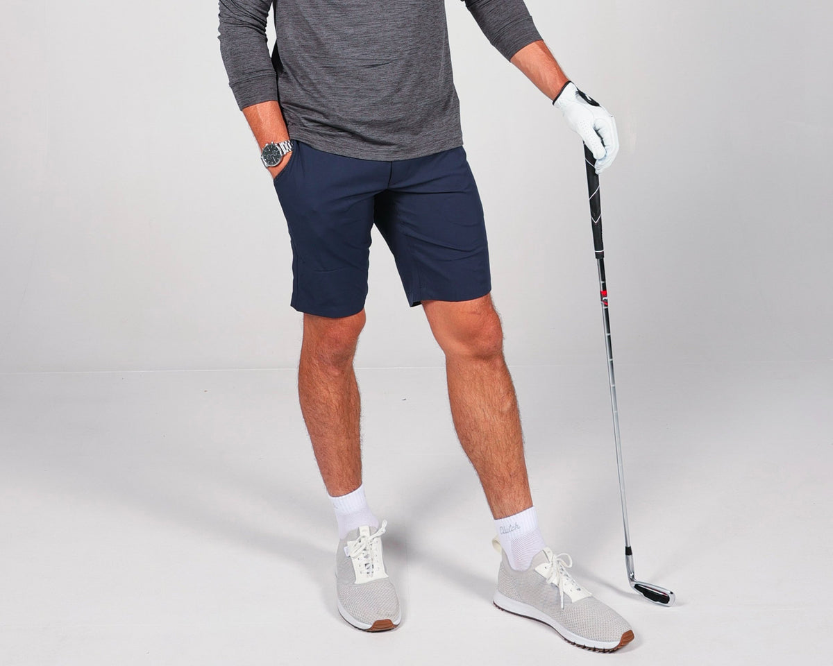 Clutch Stretch Golf Shorts - Navy – Clutch & Co